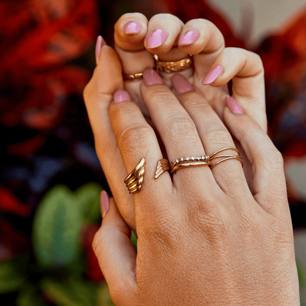 Golden Angel Wing Wrap Ring – Lost-Jewelry